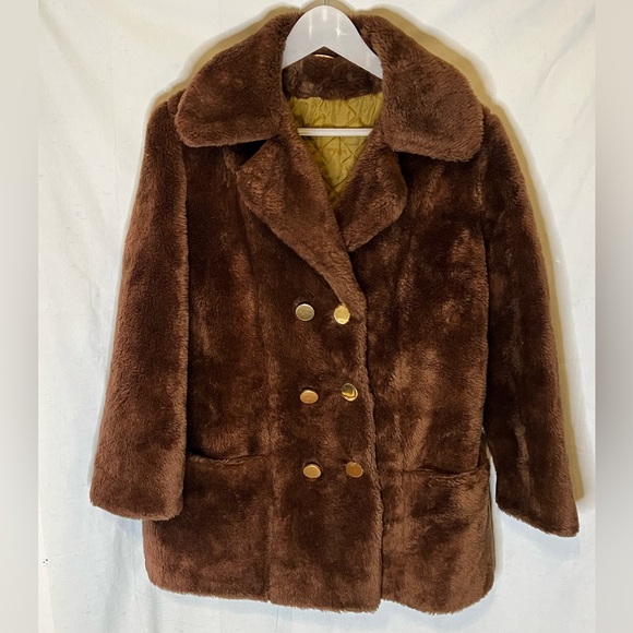 Sears | Jackets & Coats | Vintage Sears Brown Faux Fur Jacket | Poshmark